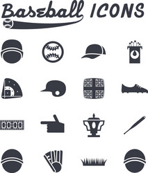 Icons baseball team Royalty Free Vector Image - VectorStock