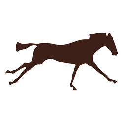 Horse galloping motion sequence 8 Royalty Free Vector Image