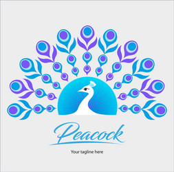 Peacock symbol Royalty Free Vector Image - VectorStock