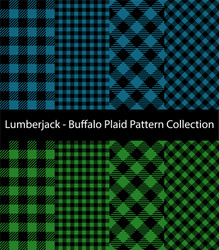 Lumberjack plaid pattern seamless background Vector Image