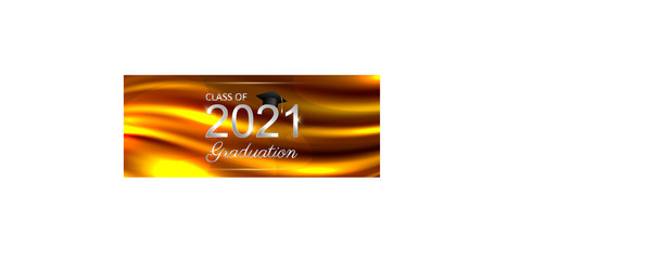 Class 2021 graduation text design for cards Vector Image