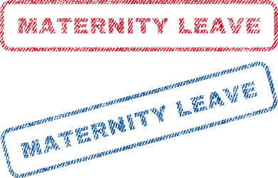 Maternity leave rubber stamp Royalty Free Vector Image