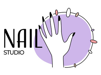 Nail art studio salon for polishing fingernails Vector Image