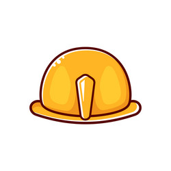 Safety helmet cartoon icon logo Royalty Free Vector Image