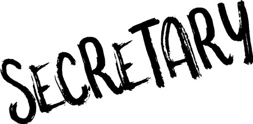 Secretary rubber stamp Royalty Free Vector Image