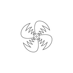 Wind fan logo Royalty Free Vector Image - VectorStock