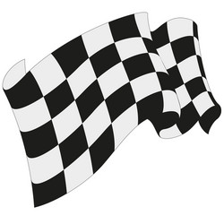Realistic detailed 3d checkered racing flag Vector Image