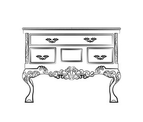 Royal table made to different dishes Royalty Free Vector