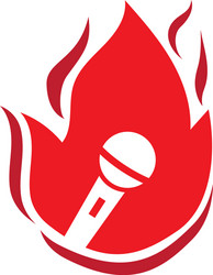 Hot music logo Royalty Free Vector Image - VectorStock