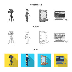 Hromakey script and other equipment making Vector Image