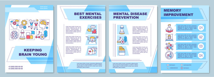 Brain diseases diagnostics brochure template Vector Image