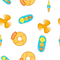 Computer repair pattern cartoon style Royalty Free Vector