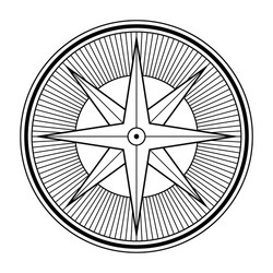 Abstract geometric symbol compass logo design Vector Image