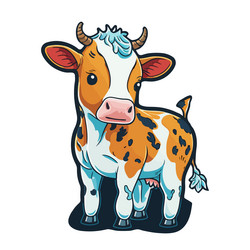 Cute calf cartoon style Royalty Free Vector Image