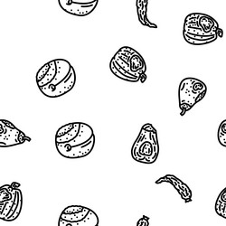 Rotten food waste seamless pattern Royalty Free Vector Image