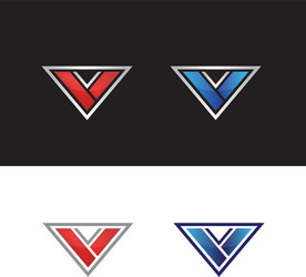 Double letter v logo Royalty Free Vector Image