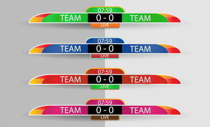 Scoreboard digital screen graphic template Vector Image