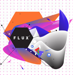 3d colorful wave background dynamic flux effect Vector Image