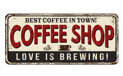 Retro poster for coffee shop Royalty Free Vector Image