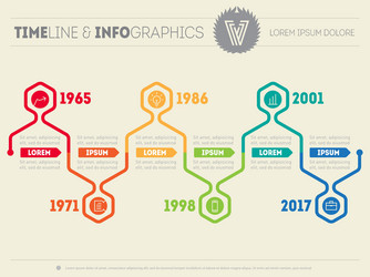 Horizontal infographic timelines web template Vector Image