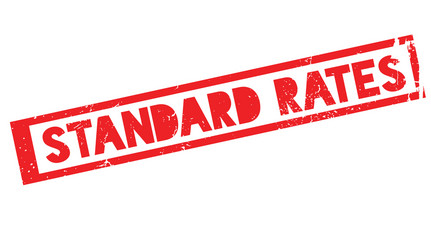 Standard rates rubber stamp Royalty Free Vector Image