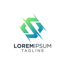 Rm technology letter logo template Royalty Free Vector Image