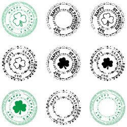 St patricks day stamps Royalty Free Vector Image