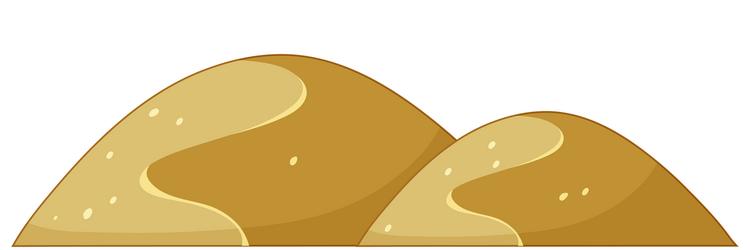 Sand mountain in cartoon style Royalty Free Vector Image