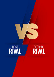 Versus sign gold 3d symbol Royalty Free Vector Image