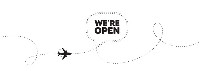 We are open tag promotion new business sign Vector Image