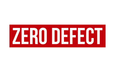Zero defect rubber stamp seal Royalty Free Vector Image