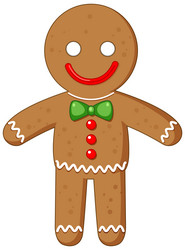 Santa claus with gingerbread and elf cartoon Vector Image