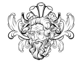 Hand drawn satyr isolated Royalty Free Vector Image