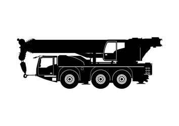 Heavy telescopic mobile crane Royalty Free Vector Image