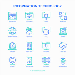 Ict information and communication technology Vector Image