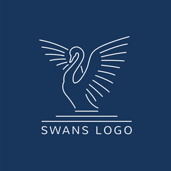 Swan logo sign emblem-20 Royalty Free Vector Image