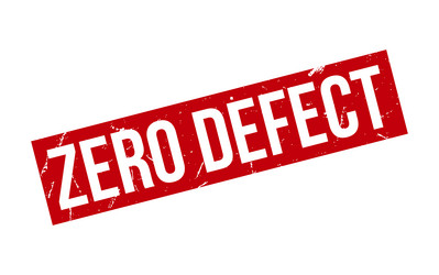 Zero defect rubber stamp seal Royalty Free Vector Image