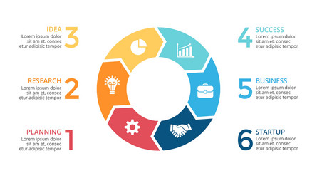 Business infographic diagrams parabolas modern Vector Image