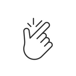 Easy sign hand gesture finger snap Royalty Free Vector Image