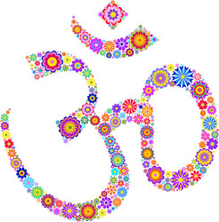 Abstract colorful om sign Royalty Free Vector Image