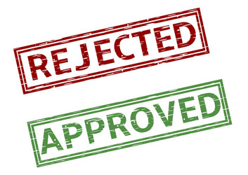 Qc passed scratched stamp with tick Royalty Free Vector