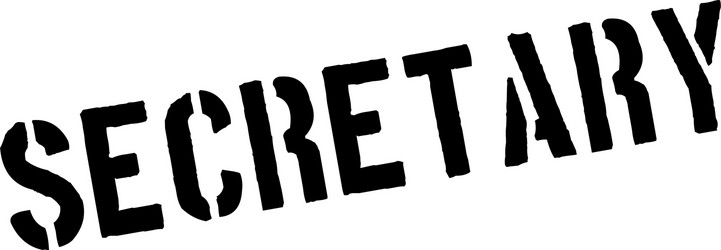 Secretary rubber stamp Royalty Free Vector Image