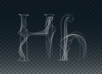 Smoke font letter Royalty Free Vector Image - VectorStock