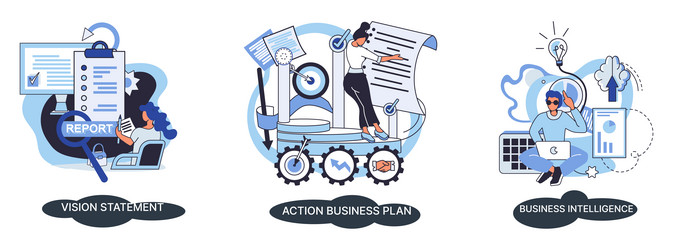 Strategic business planning automation process Vector Image