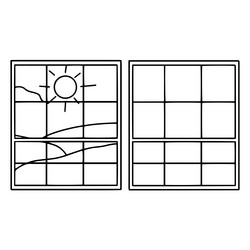 Window design template creative symbol Royalty Free Vector