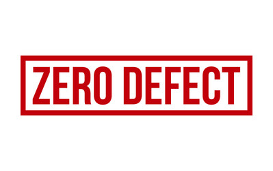 Zero defect rubber stamp seal Royalty Free Vector Image