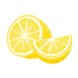 Lemon and half Royalty Free Vector Image - VectorStock