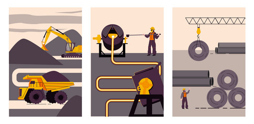 Metallurgy infographic Royalty Free Vector Image