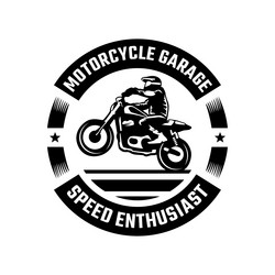 Motorcycle custom logo Royalty Free Vector Image