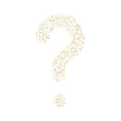 Question mark gold glitter stars shiny confetti Vector Image